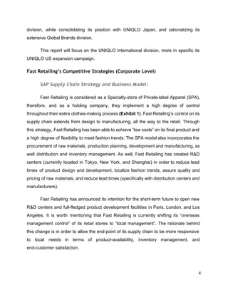 Supply Chain Network of Fast Retailing Co.(UNIQLO) | PDF