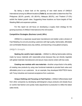 Supply Chain Network of Fast Retailing Co.(UNIQLO) | PDF