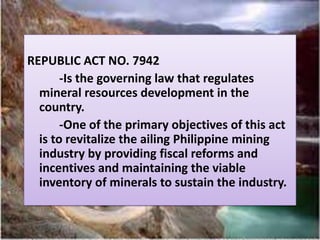 Philippine Mining Act | PPTX