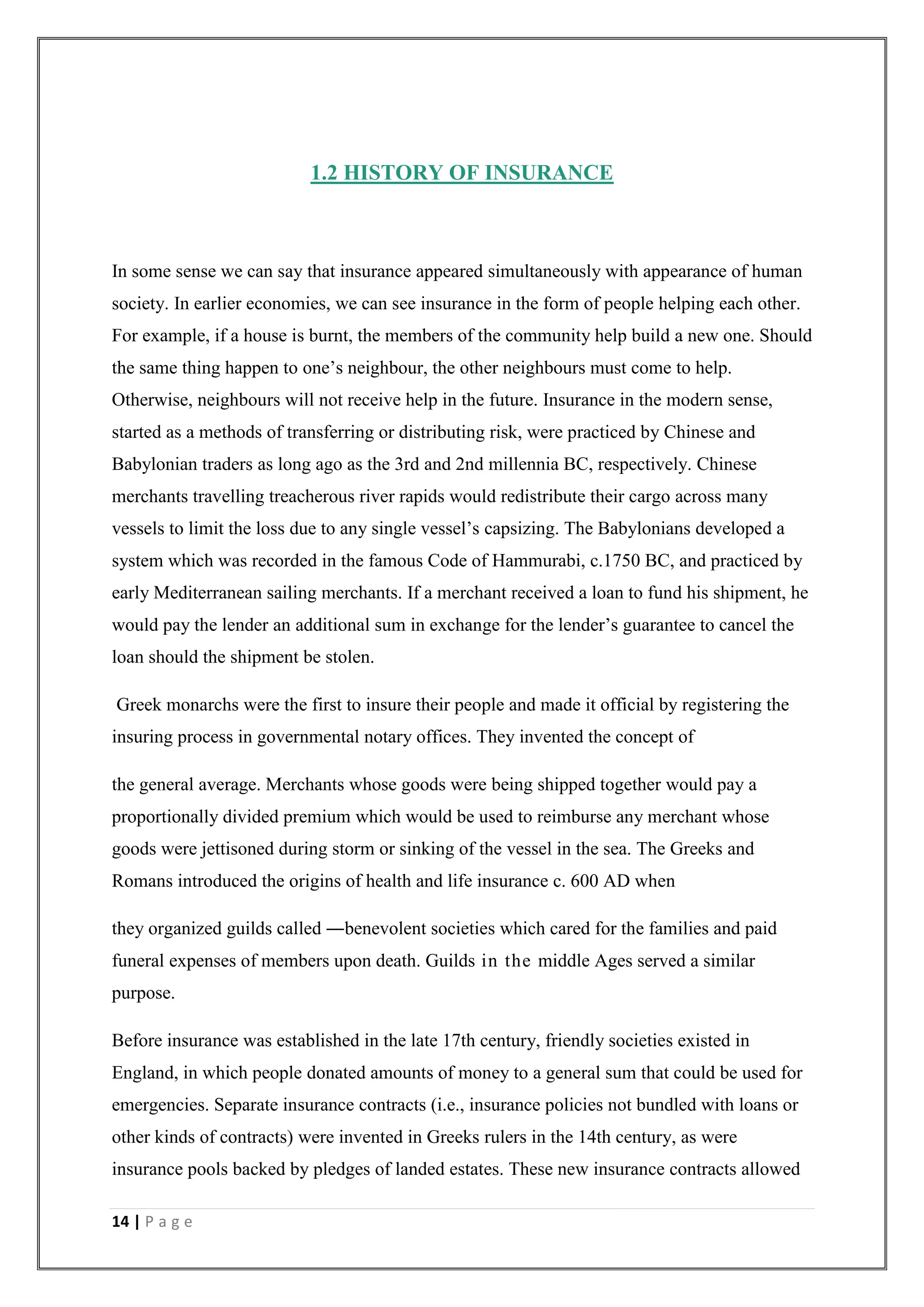 IDBI Federal life insurance summer internship report | DOCX