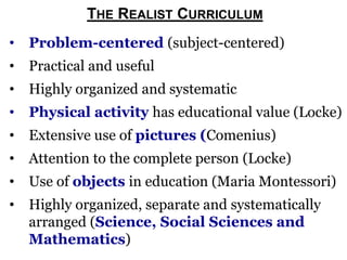 Philosophy of Realism in Education | PPTX