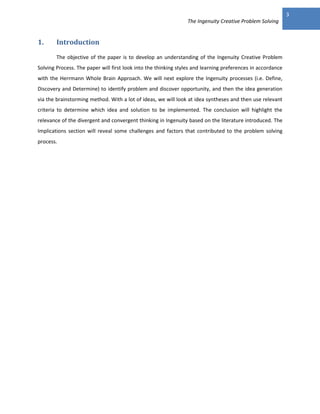 Entrepreneurship and Creativity | DOCX | Eldercare | Family and ...