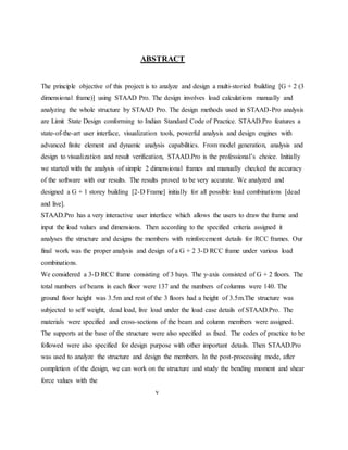 Design & Analysis of G+2 Residential Building Using STAAD Pro | DOCX