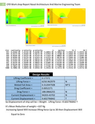 Hydrofoil Ship simulation Using Ansys Fluent | PDF