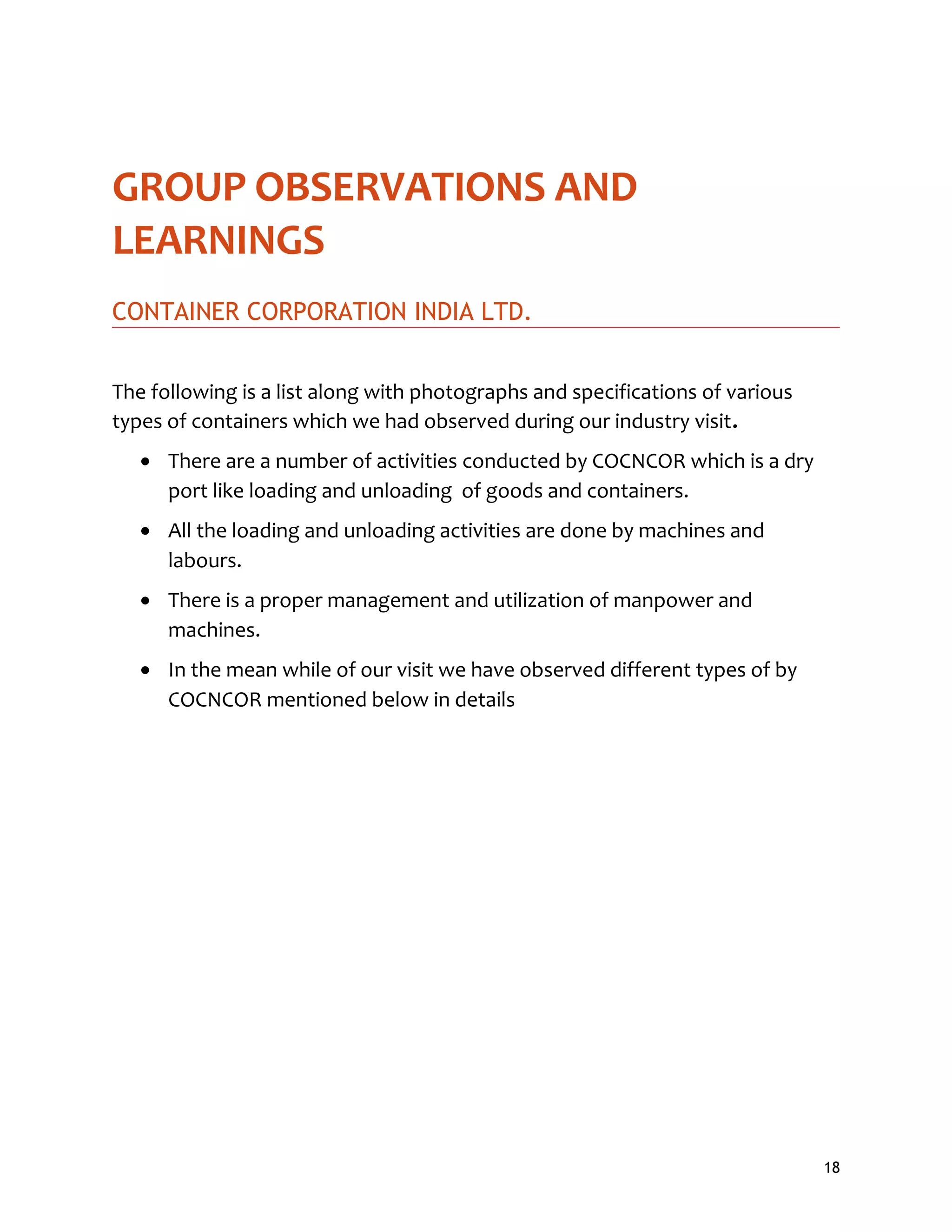 A sample on industrial visit report for MBA students by Bilal Khan | DOC
