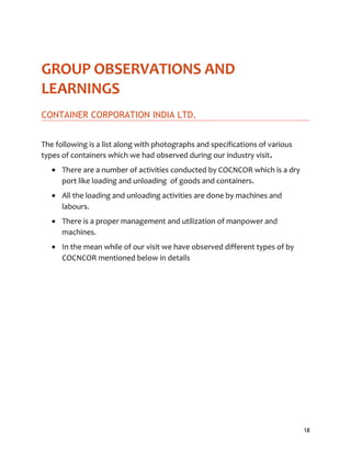 A sample on industrial visit report for MBA students by Bilal Khan | DOC