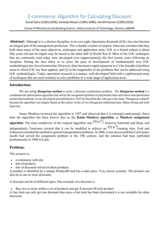 E-commerce: Algorithm for Calculating Discount | PDF