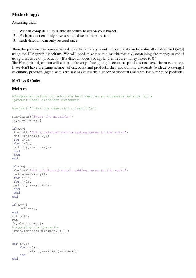 E-commerce: Algorithm for Calculating Discount