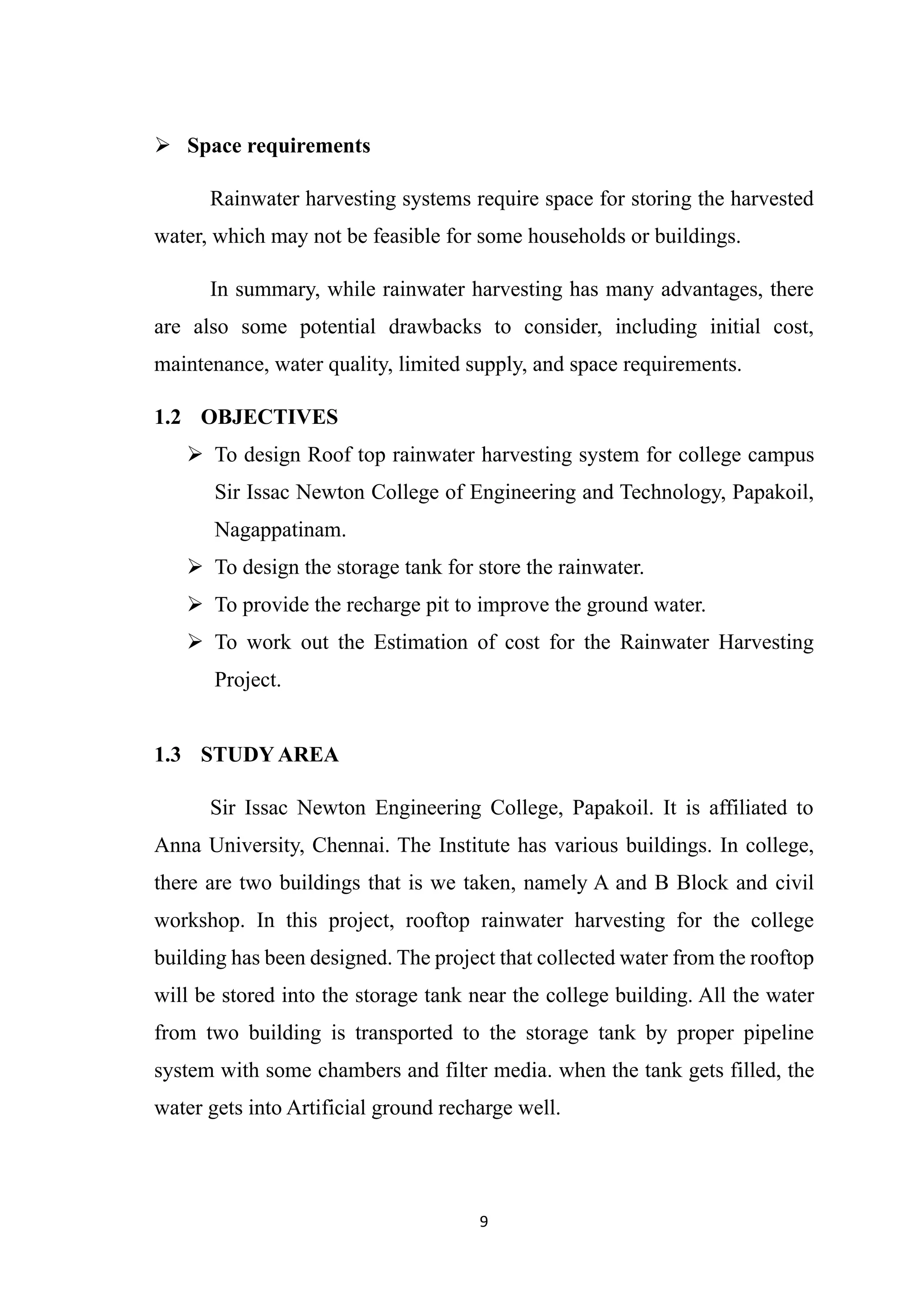Rain water harvesting system project presentation | PDF