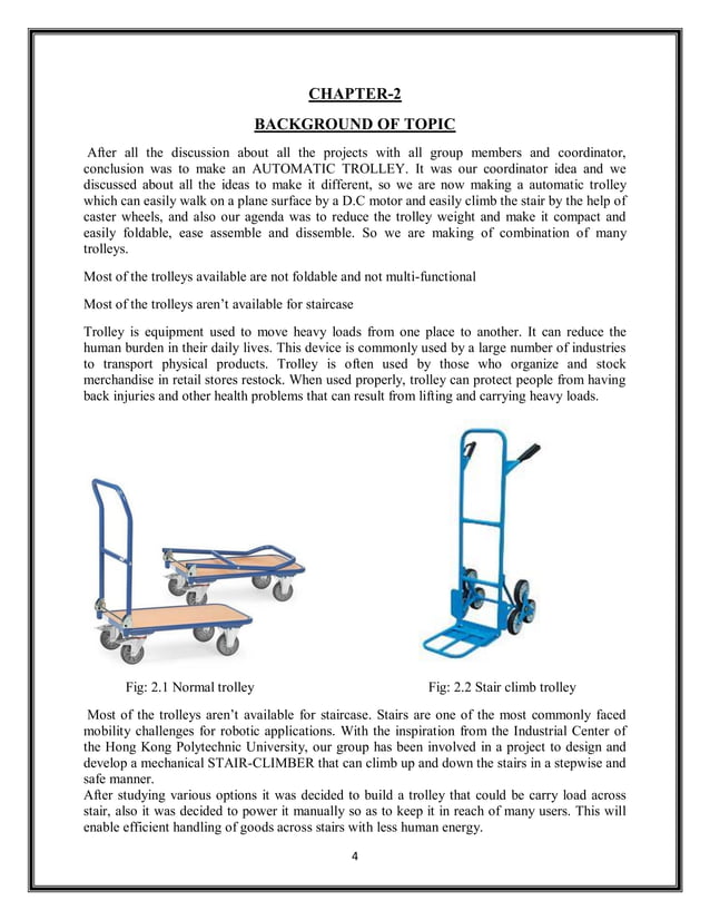 Design and fabrication of Automatic Trolley | PDF | Auto Type | Automotive