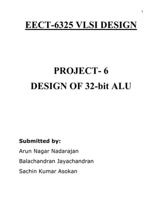 VLSI Design Final Project - 32 bit ALU | PDF