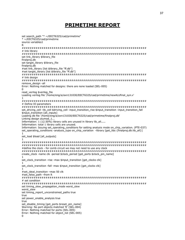 Vlsi Design Final Project 32 Bit Alu Pdf Programming Languages Computing