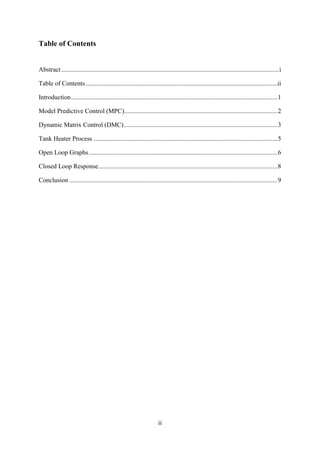 Dynamic Matrix Control (DMC) on jacket tank heater - Rishikesh Bagwe | PDF
