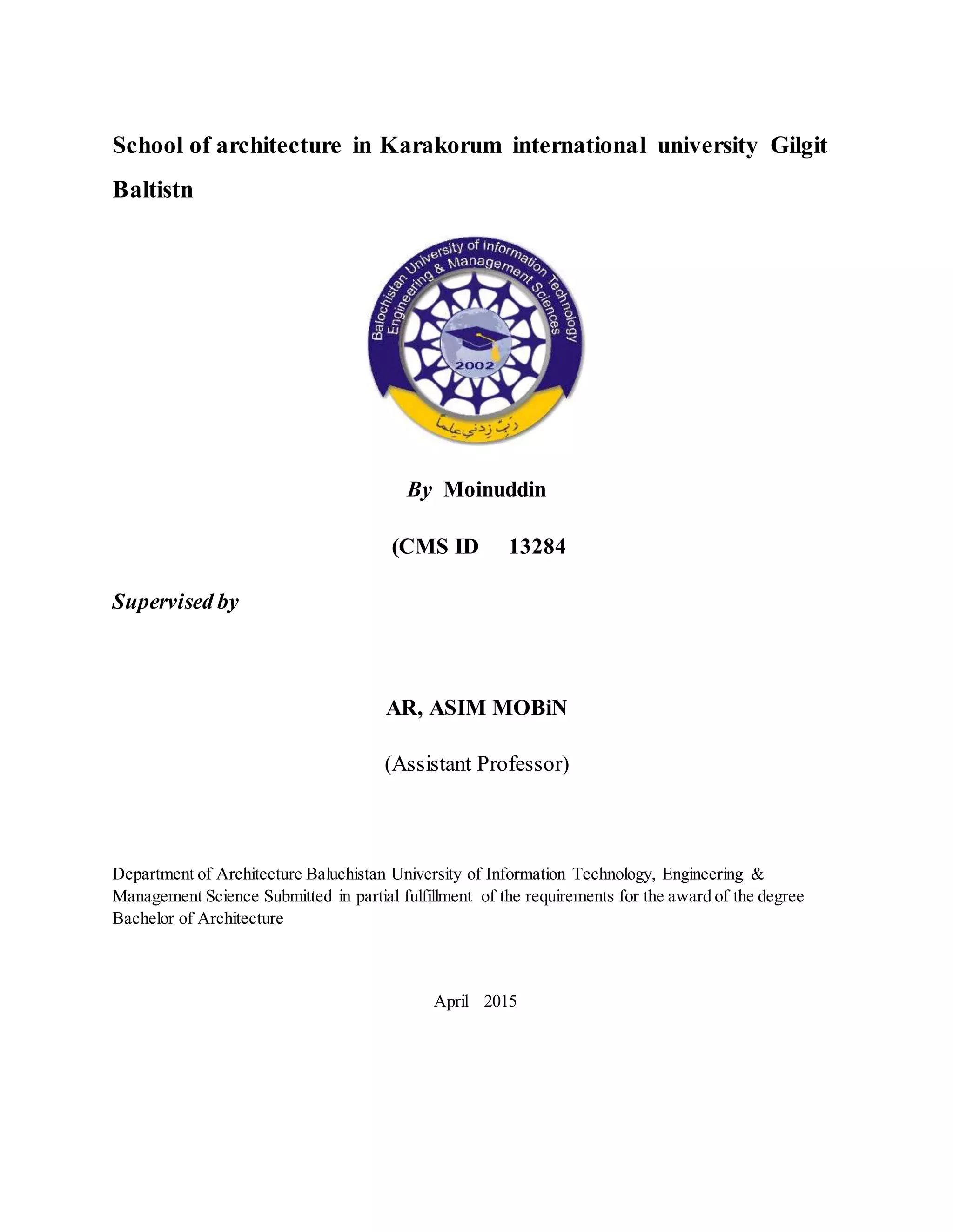 school of architecture case study | DOCX