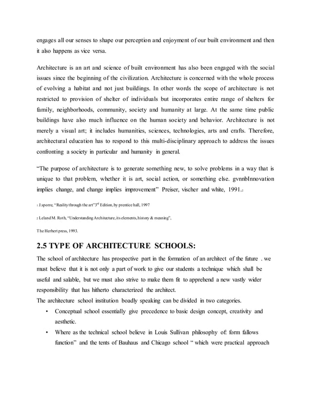 school of architecture case study | DOCX | Professional School ...