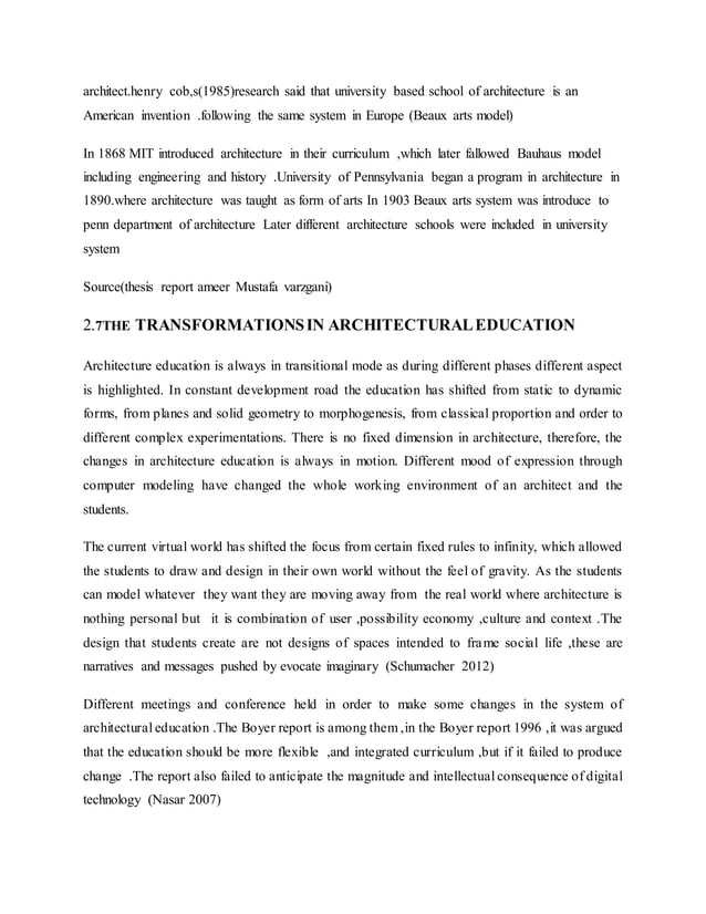 school of architecture case study | DOCX | Professional School ...
