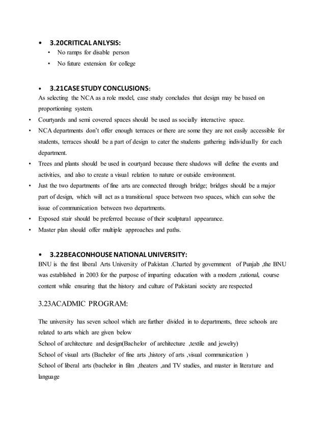 school of architecture case study | DOCX | Professional School ...