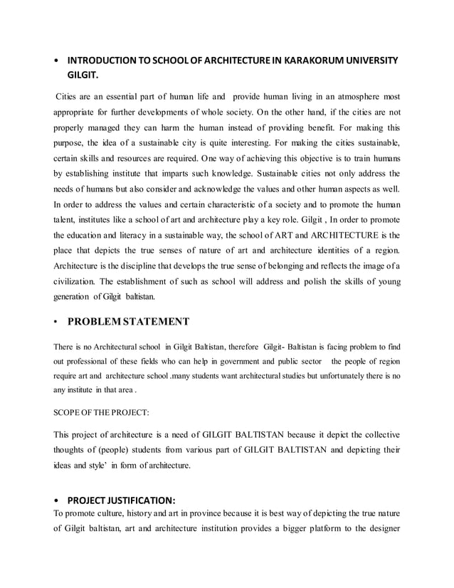 school of architecture case study | DOCX | Professional School ...
