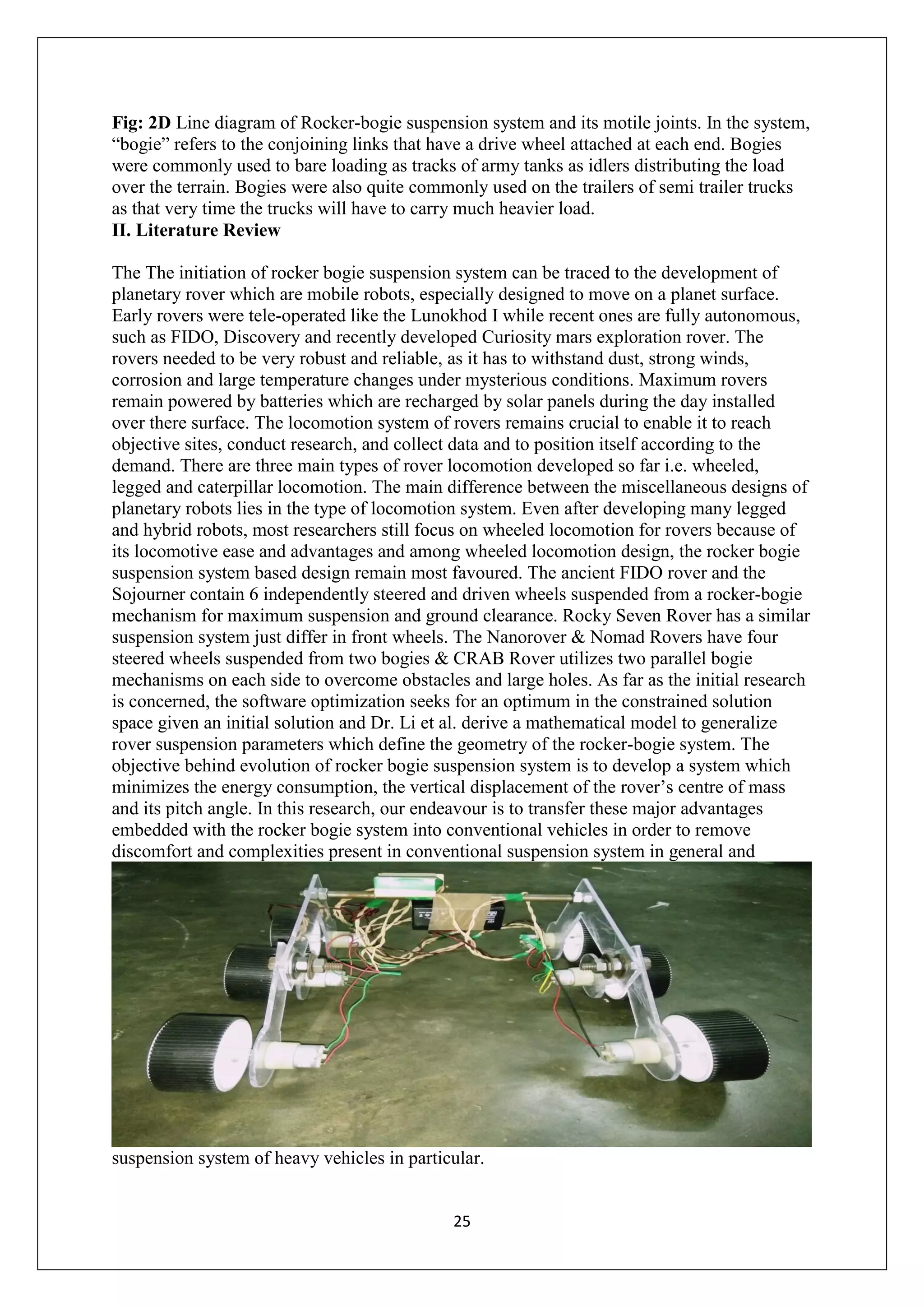 Rocker bogie mechanism (mars rover) final year mini project final ...