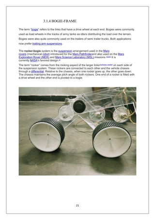 Rocker bogie mechanism (mars rover) final year mini project final ...