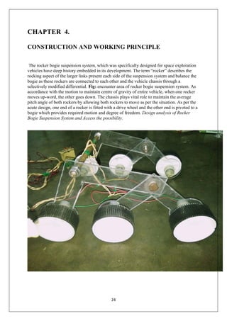 Rocker bogie mechanism (mars rover) final year mini project final ...
