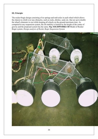 Rocker bogie mechanism (mars rover) final year mini project final ...