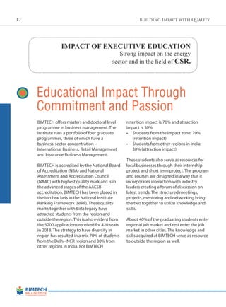 Building impact with Quality (BSIS Report) - BIMTECH, Greater Noida ...