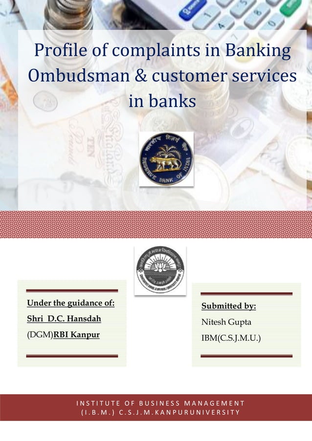 Banking Ombudsman Complaints profile | PDF
