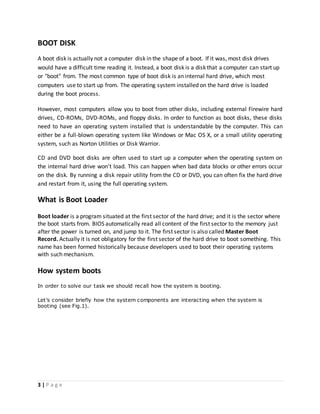 BOOTABLE OPERATING SYSTEM | DOCX | Operating Systems | Computer ...