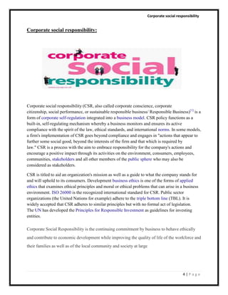 Final report csr | DOCX