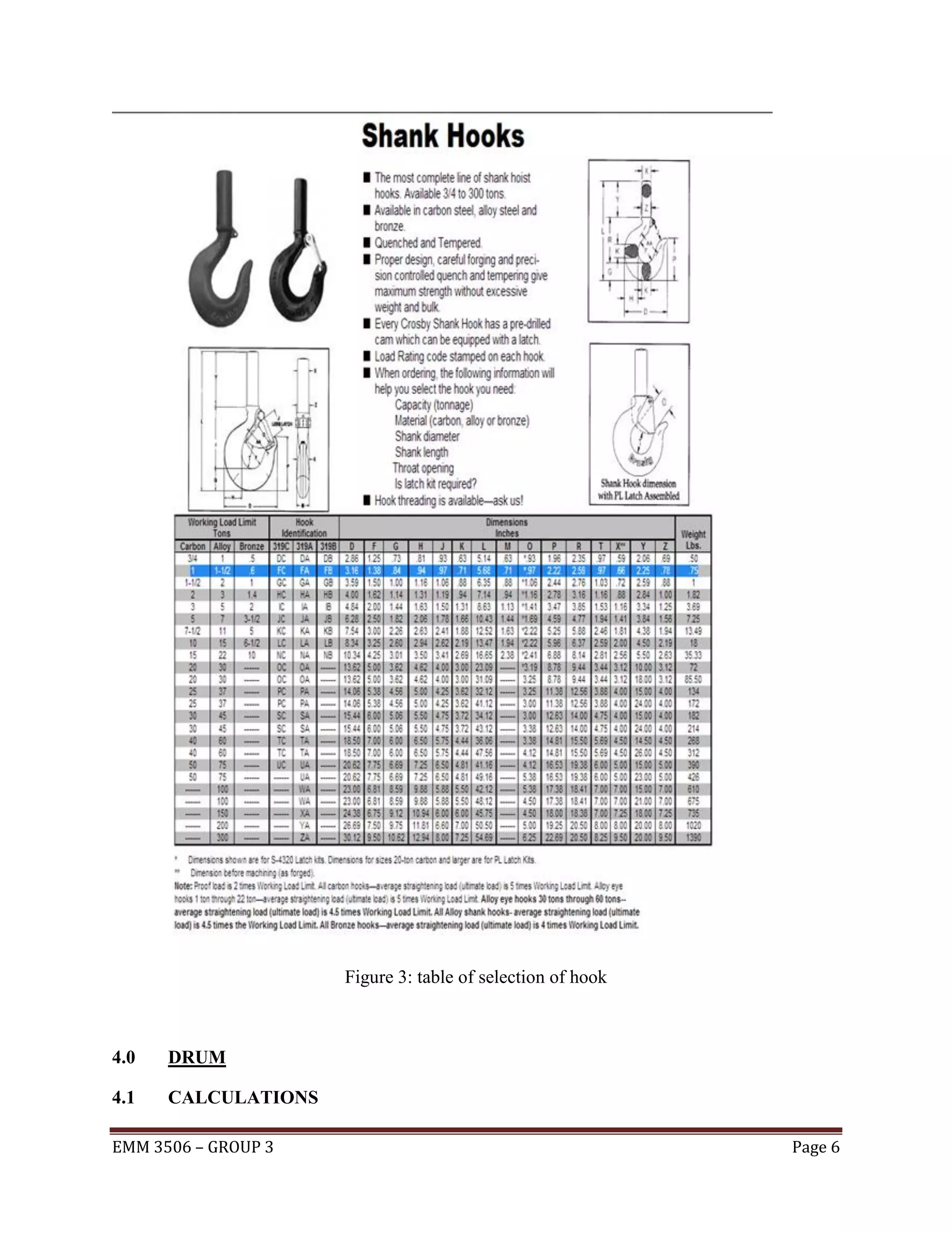 introduction, drawing, calculation for winch design | PDF