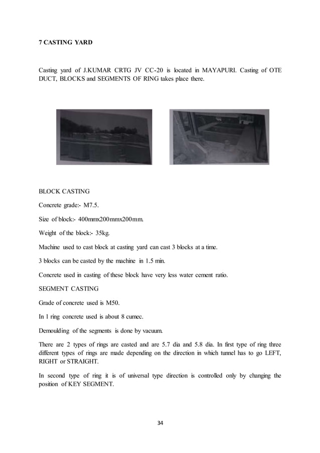 DMRC REPORT ON UNDERGROUND CONSTRUCTION | DOCX