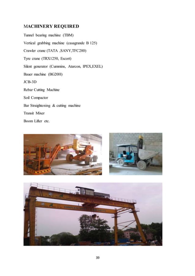 DMRC REPORT ON UNDERGROUND CONSTRUCTION | DOCX