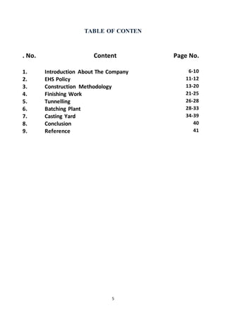 DMRC REPORT ON UNDERGROUND CONSTRUCTION | DOCX