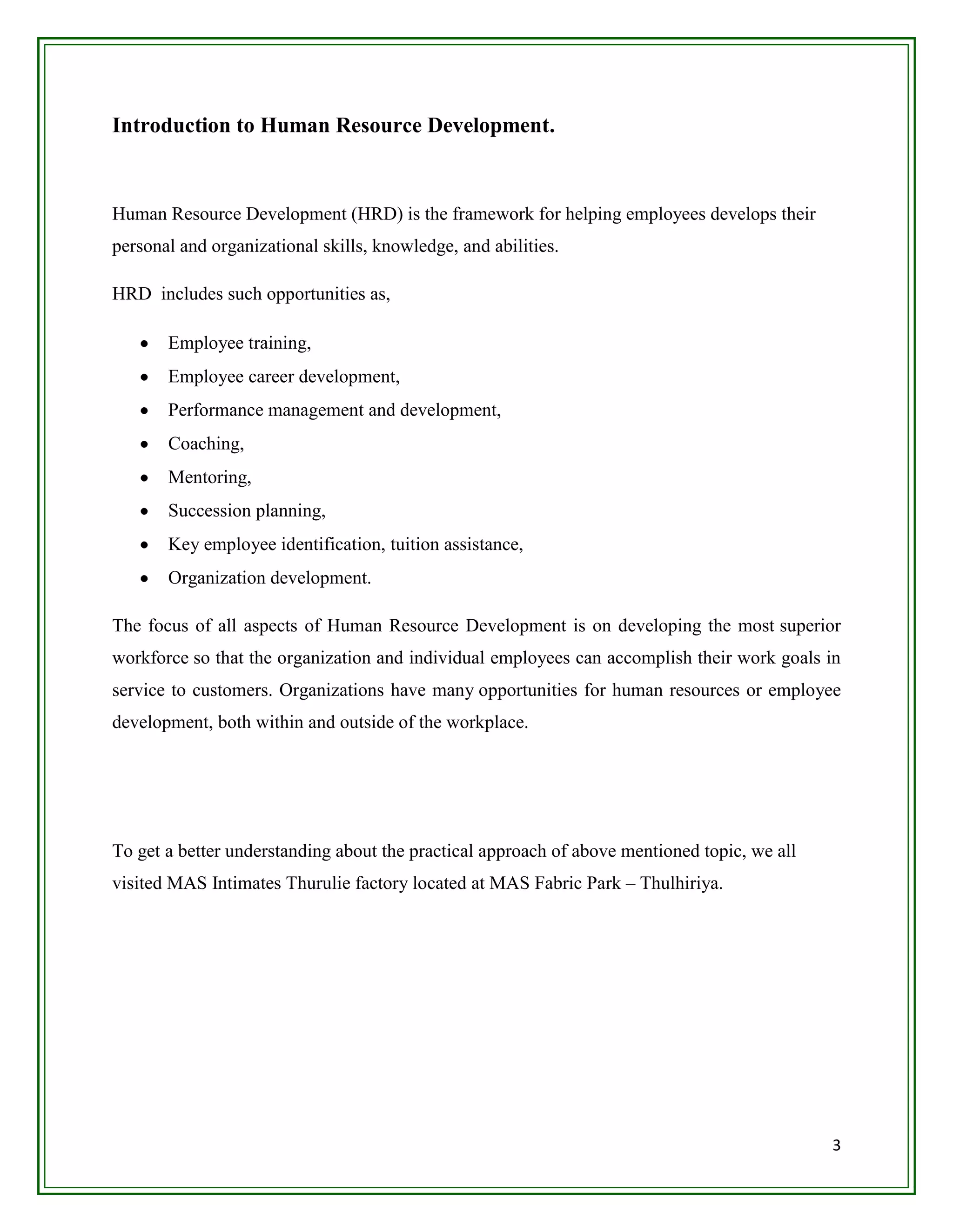 Human Resource Development. | DOCX