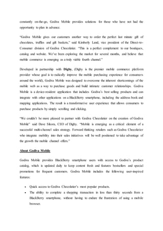 A Project on Godiva.com