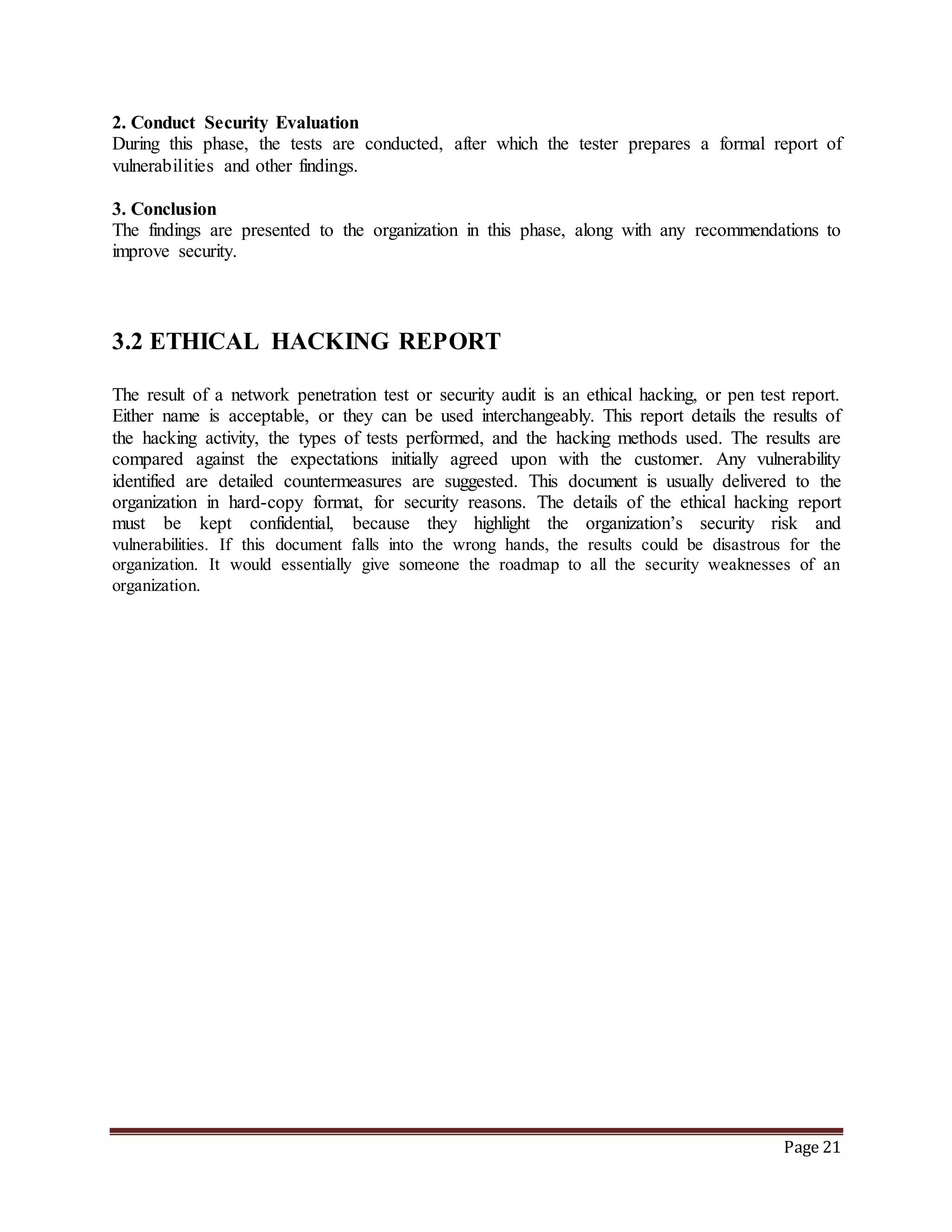 Final report ethical hacking | DOCX