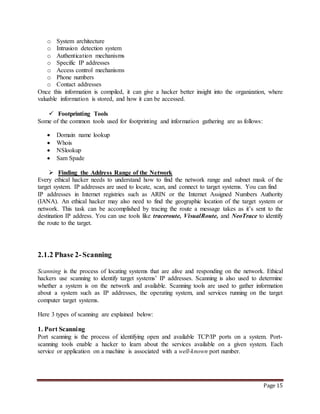 Final report ethical hacking | DOCX