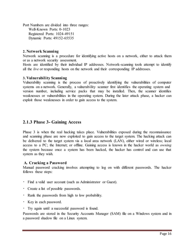 Final report ethical hacking | DOCX | Internet | Computing