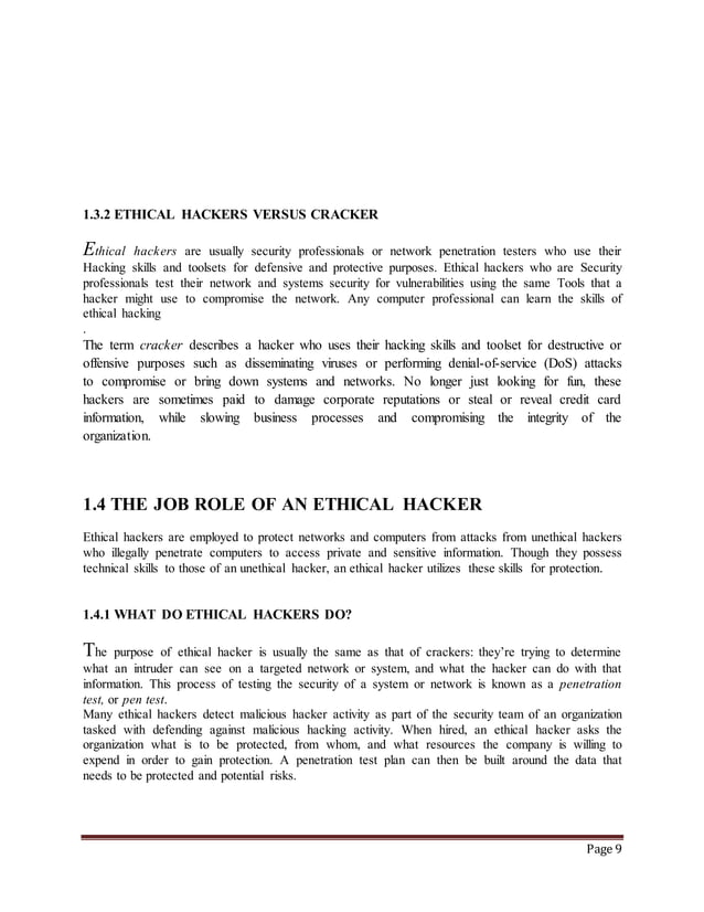 Final report ethical hacking | DOCX | Internet | Computing