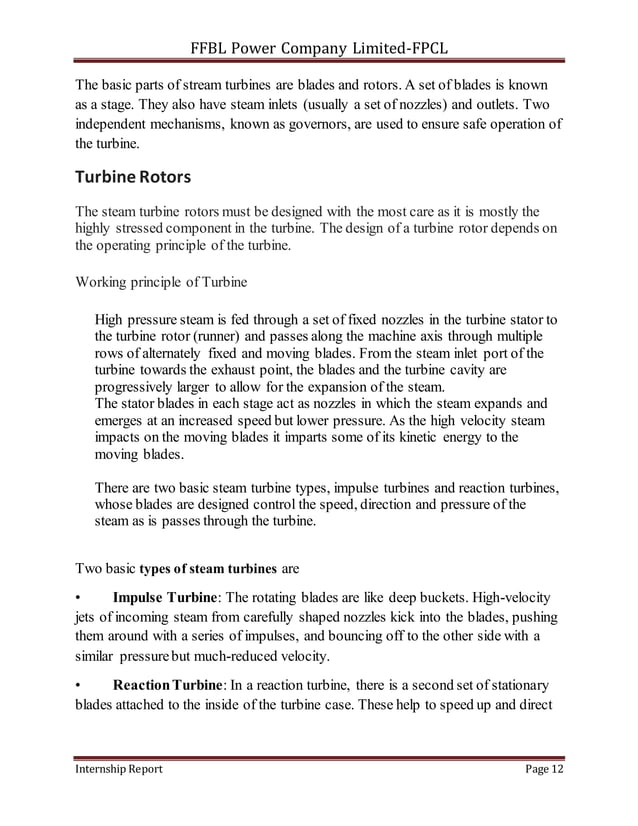 FPCL power plant report (MECHANICAL) | DOCX | Power and Energy Industry ...