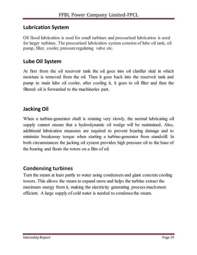 FPCL power plant report (MECHANICAL) | DOCX | Power and Energy Industry ...