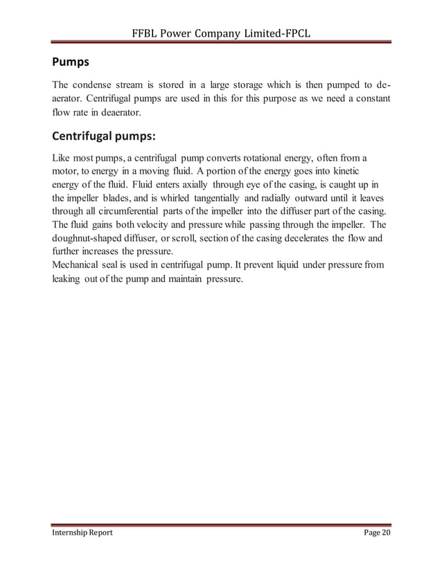 FPCL power plant report (MECHANICAL) | DOCX | Power and Energy Industry ...