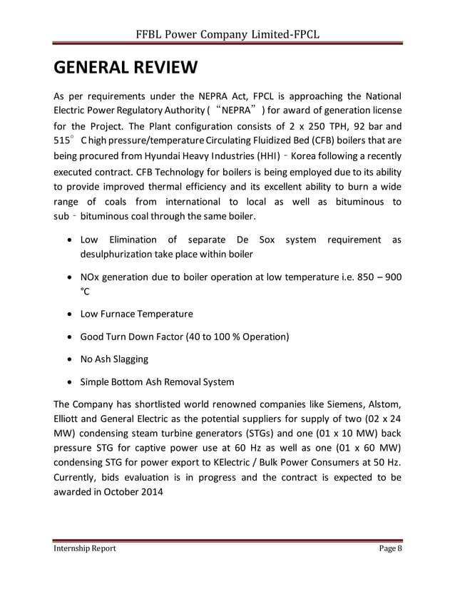 FPCL power plant report (MECHANICAL) | DOCX | Power and Energy Industry ...