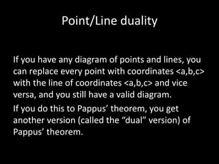 Pappus Geometry as one type of Finite Geometry | PPTX