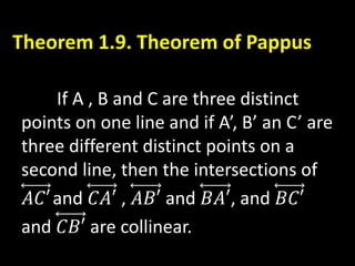 Pappus Geometry as one type of Finite Geometry | PPTX