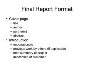 Final reportguidelines | PPT