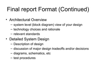 Final reportguidelines | PPT