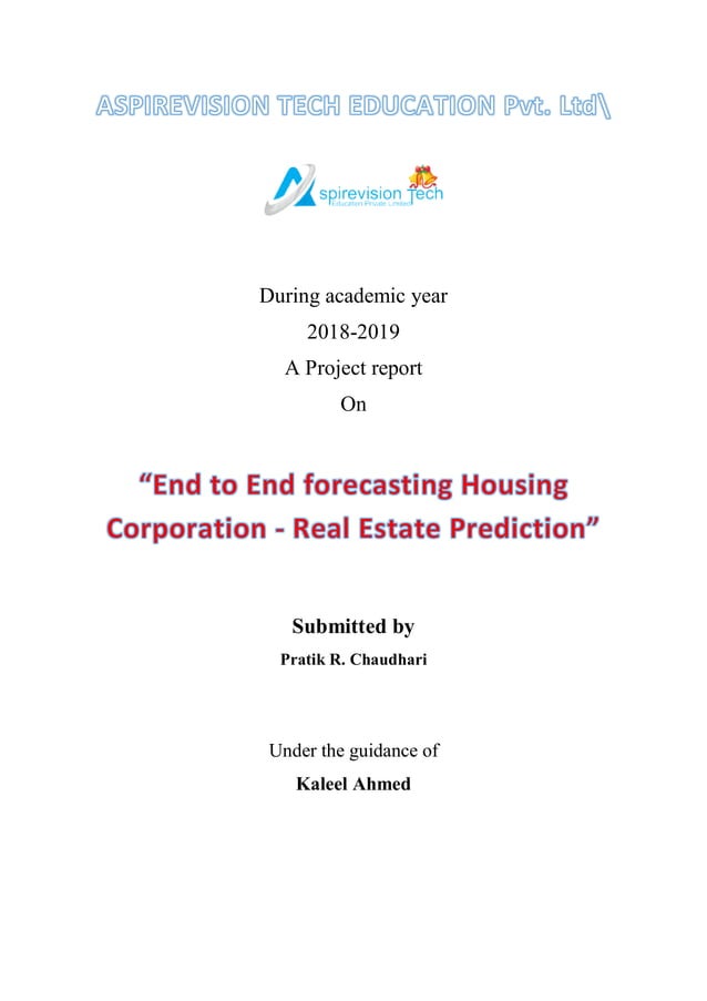 Final report housing Python Project report | PDF