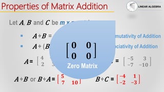 Algebraic Properties of Matrix Operations | PPT